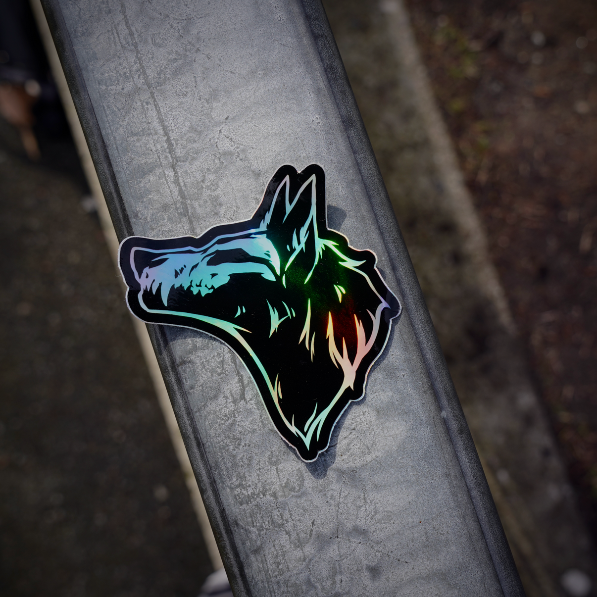 Wolf Skull - HOLO vinyl sticker – KIRIN KONCEPT