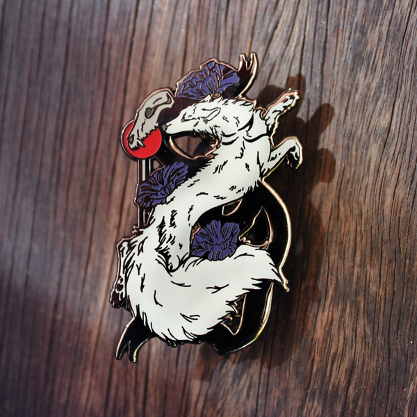 White Fox - Hard Enamel Pin – KIRIN KONCEPT