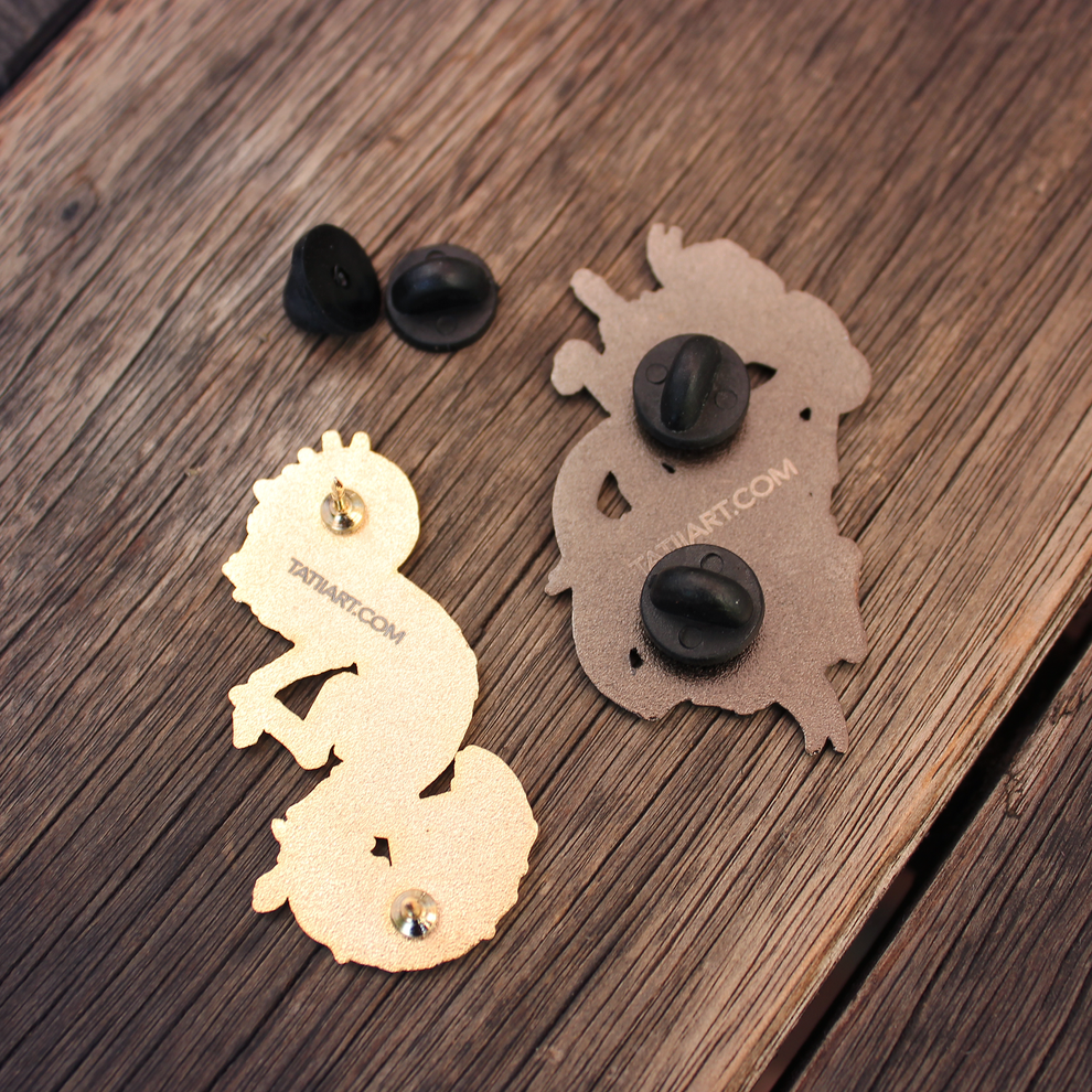 White Fox - Hard Enamel Pin – KIRIN KONCEPT